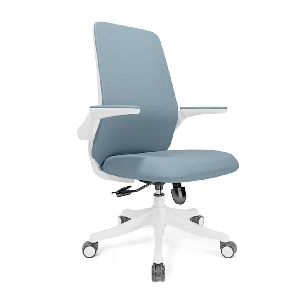 Butterfly Mid Back Ergonomic Office Chair in Light Blue Color - Azazo